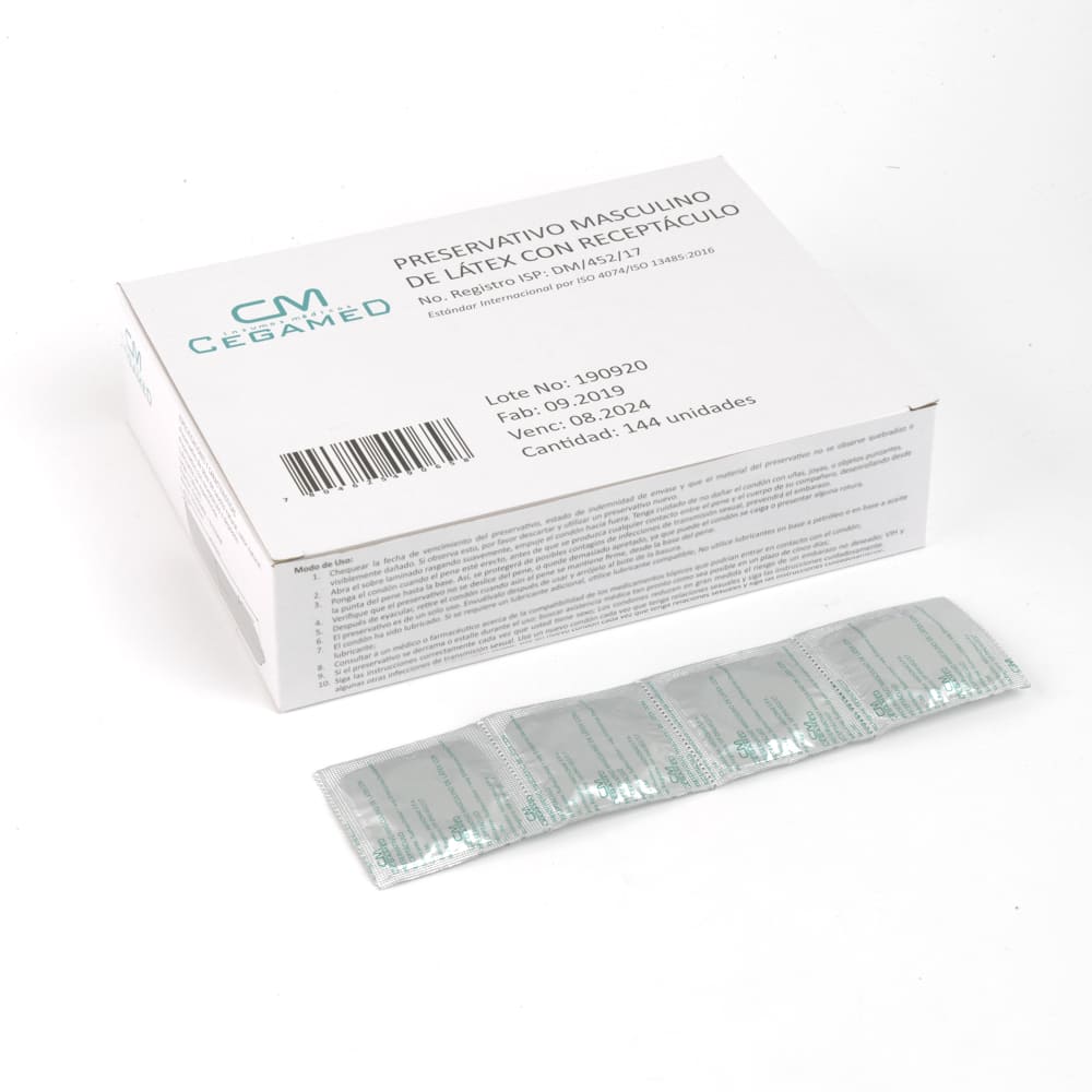 Preservativo Látex Cegamed Lubricado Resistente 144 unidades – Medicalfront